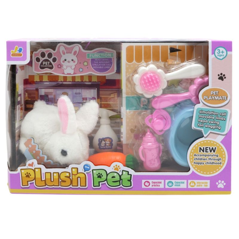Children's toy, rabbit, battery operated, with accessories,