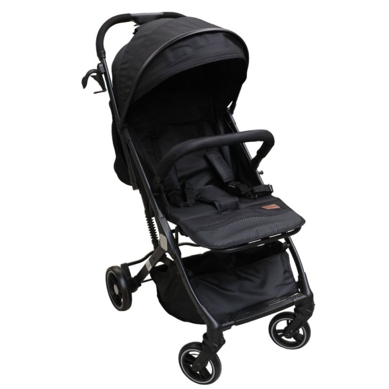 Summer stroller for children, dark gray, metal/polyester, 1