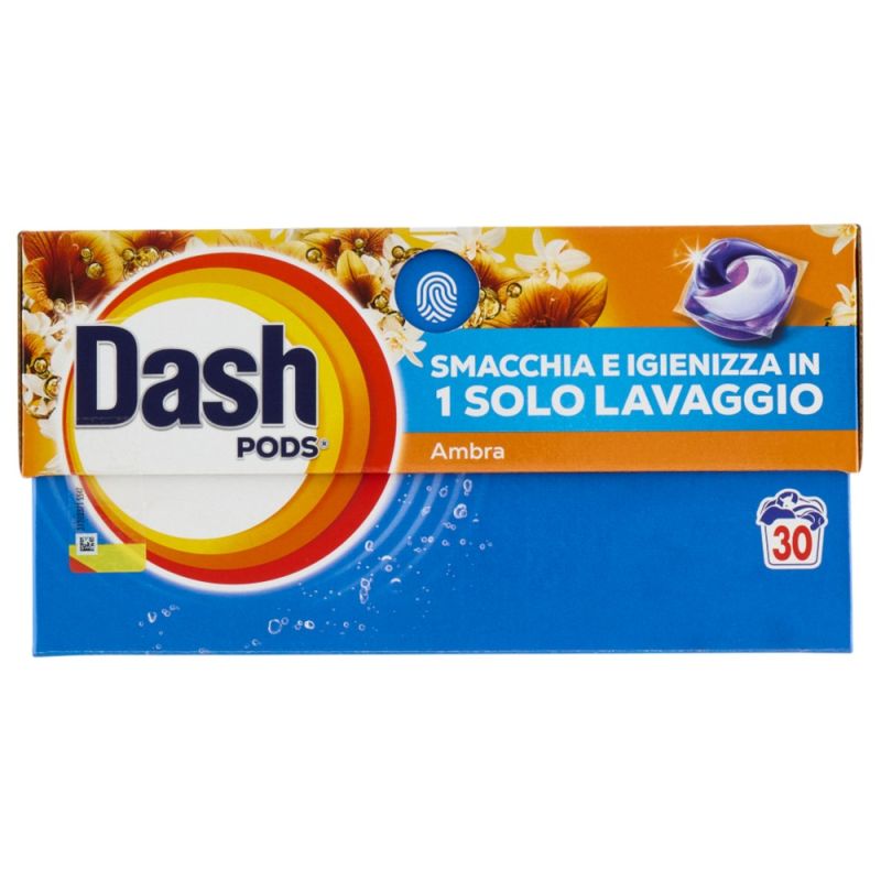 Laundry detergent capsule, Dash, Ambra, 30 capsules, 1 pack