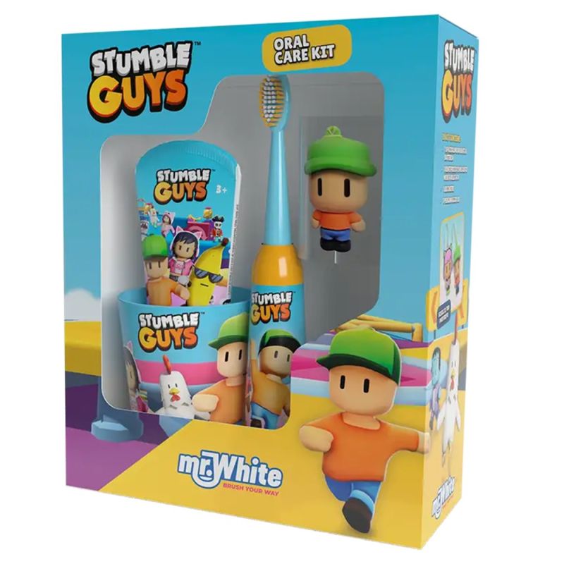 Children's set, Mr White, Stumble Guys, toothpaste + brush