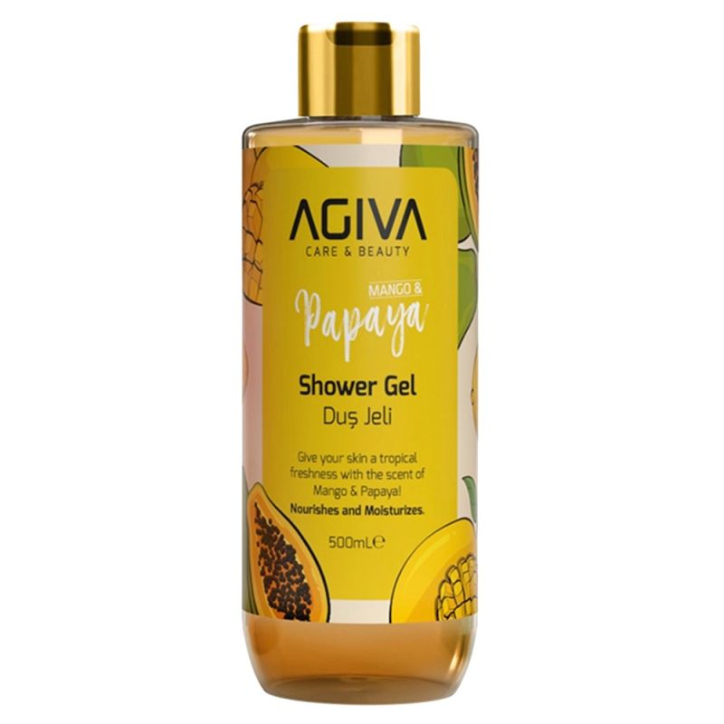 Shower gel, Agiva, Mango Papaya, 500 ml, 1 piece | Megatek