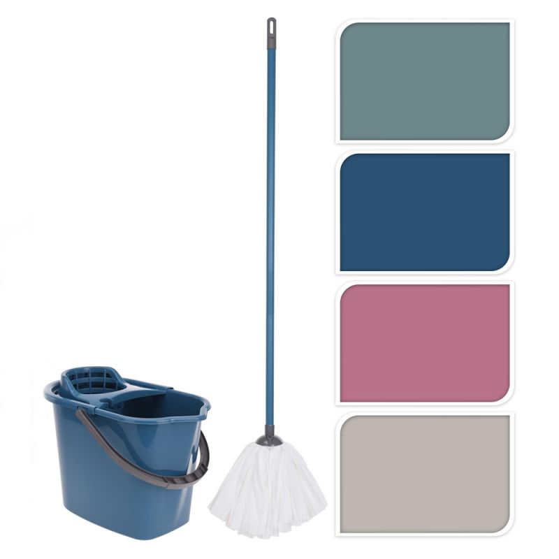 Set kovë pastrimi, plastik, 130 cm, 10 lt, mikse, 1 cope | M
