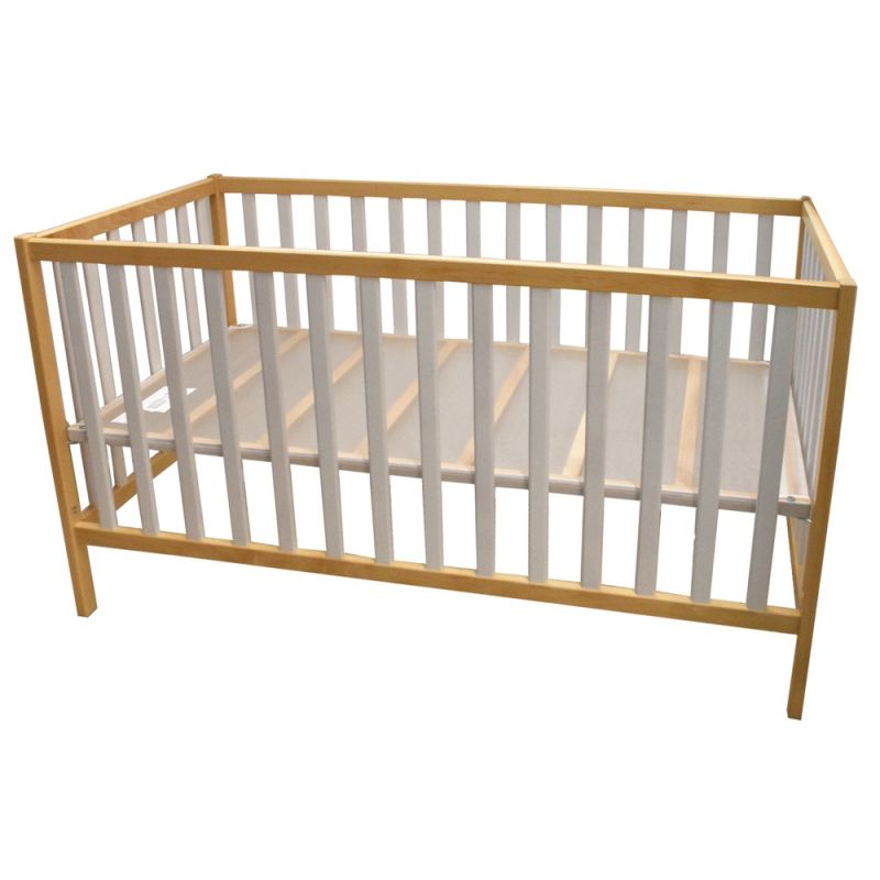 Krevat për fëmijë, Pampy, dru ahu, e bardhë dhe natyrale, 14