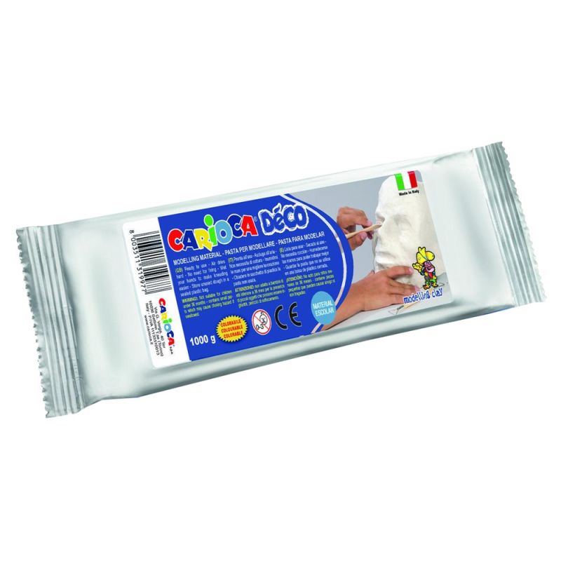 Carioca Deco 1000 gr, modelling clay in bulk , white | Megat