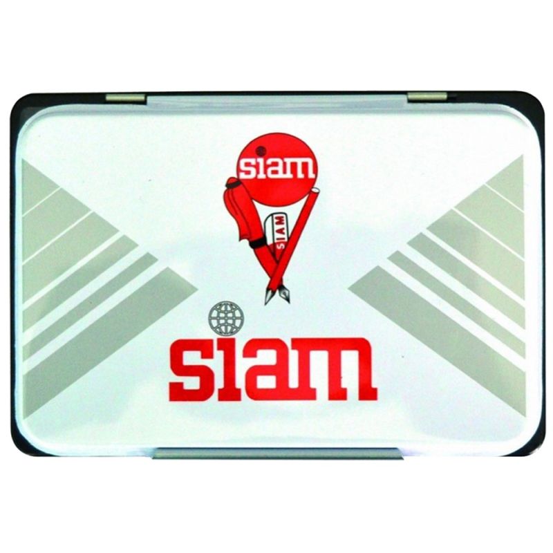 Small stamp pad, Siam, metal and foam, 6x9x1.5 cm, blue, 1 p