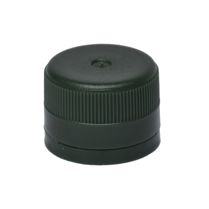 Pre-threaded bottle cap, aluminum, 31x18 mm, green, 1 piece