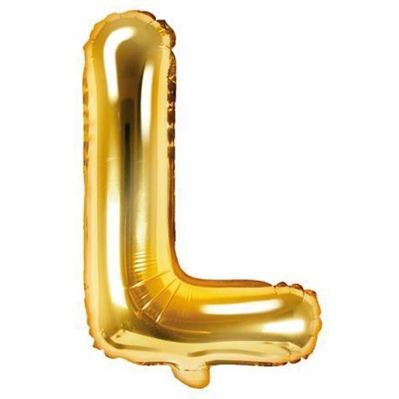 Balloon in the shape of L letter, nylon and refined alumin
