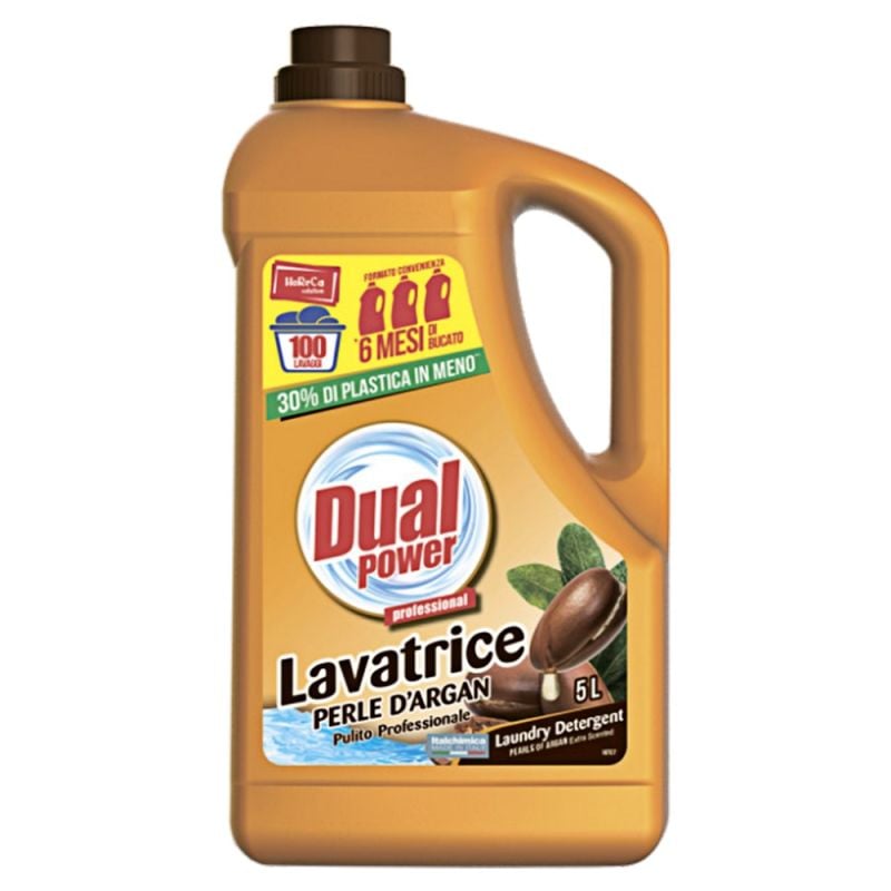 Laundry detergent, Dual Power, plastic, 5 lt, gold, 1 piece