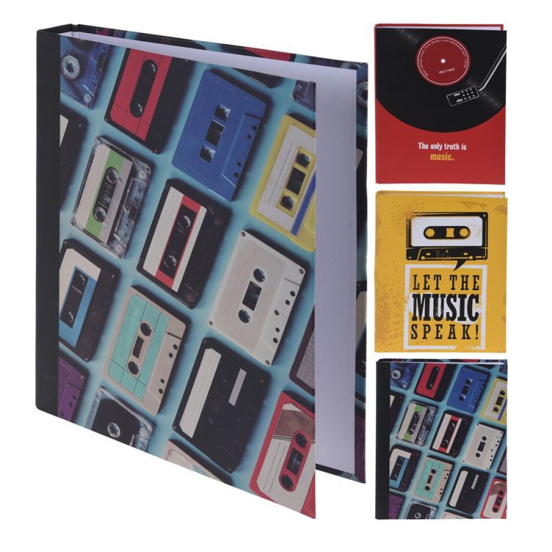 Ring folder file, Vintage Vibes, cardboard and metal, 20x24.