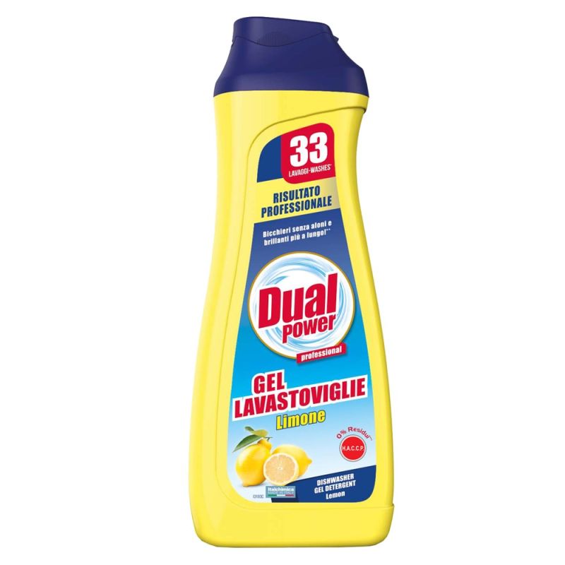 Dishwashing detergent, Dual Power, plastic, 660 ml, yellow,