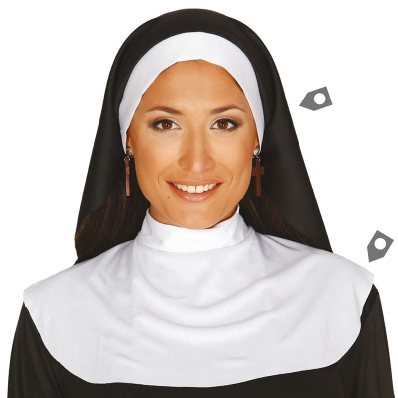 Nun Headdress, polyester, black | Megatek