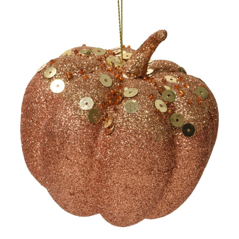 Decorative pumpkin, sponge, bronze, 9 cm | Megatek