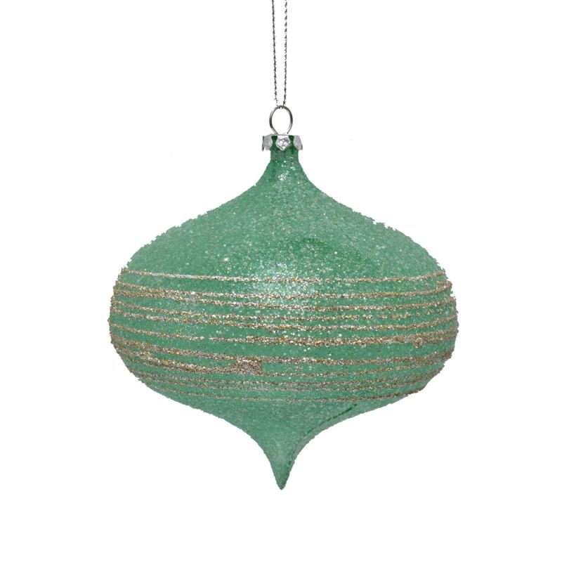 Decorative sphere, plastic, green, Ø10 cm | Megatek