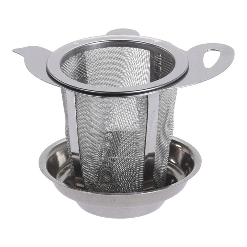 Tea sieve with holder, stainless steel, silverDia.10x8 cm