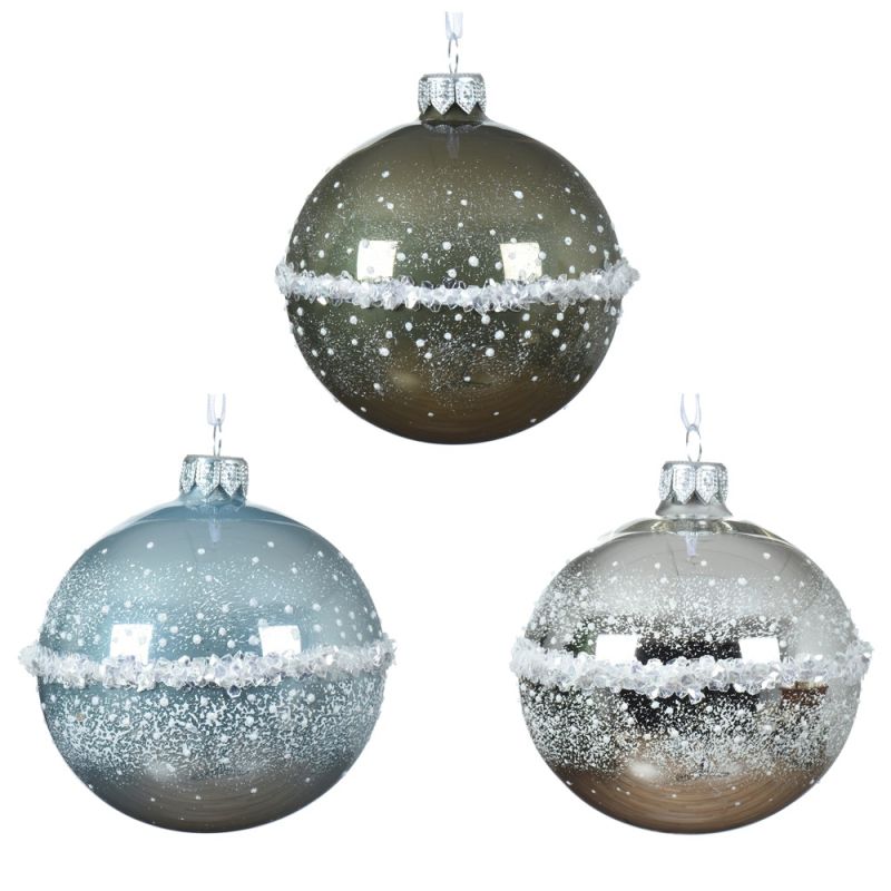 Decorative sphere, glass, different colors, Dia.8 cm | Megat