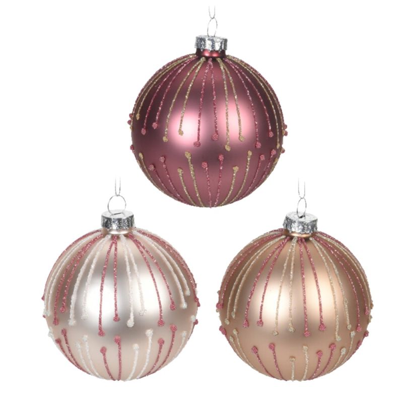 Decorative sphere, glass, different colors, Dia.8 cm | Megat