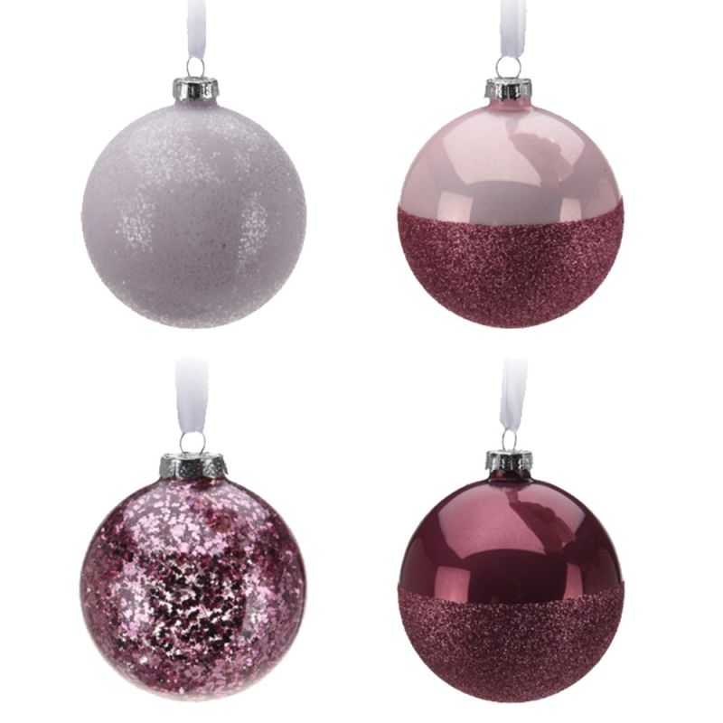 Decorative sphere, glass, different colors, Dia.8 cm | Megat