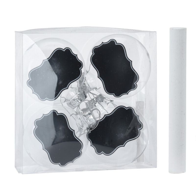 Decorative Sphere (PK 5), plastic, transparent, Dia.8 cm | M