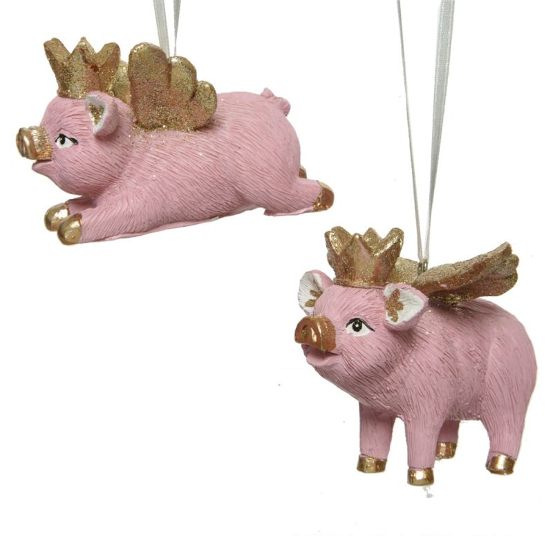 Derrkuc dekorues me varje, polirezinë, rozë, 5.7 cm | Megate