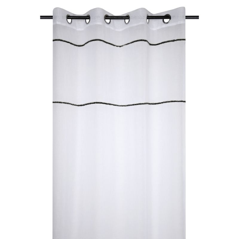 Veil curtain with rings Goma, polyester, white140x260 cm | M