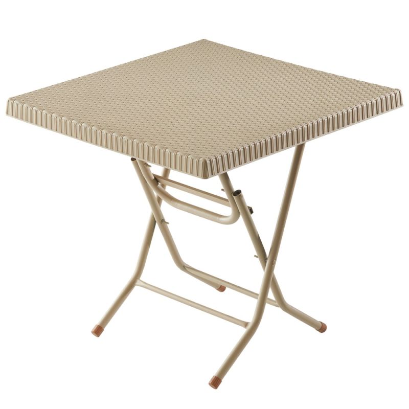 Tavolinë me palosje Palmiye, PP/metalike, kapuçino, 80x80xH7