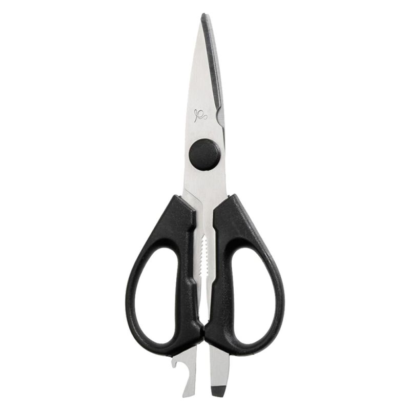 Multi-functional scissors, ABS/metal, black, 21.5 cm | Megat