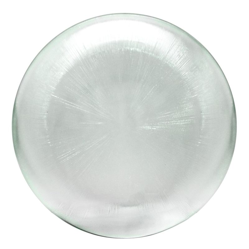 Elise serving plate, glass, white, Dia.26 cm | Megatek