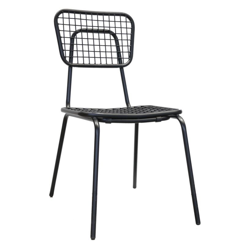 Metal chair, metal, black, 45x60xH85 cm | Megatek
