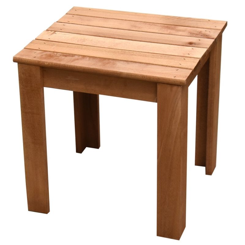 Tavolinë shezlonesh, dru ahu, kafe, 36.5x40xH40 cm | Megatek