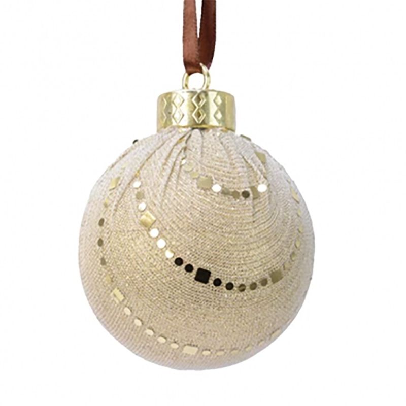 Decorative sphere, sponge, gold, Dia.8 cm | Megatek