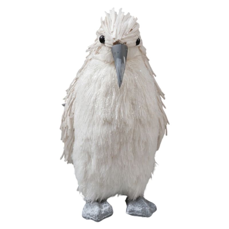 Decorative penguin, synthetic, white, H20 cm | Megatek