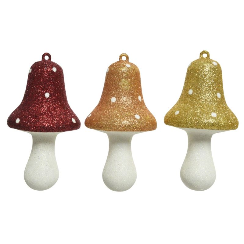 Hanging decorative mushroom, plastic, different colors, 11.4