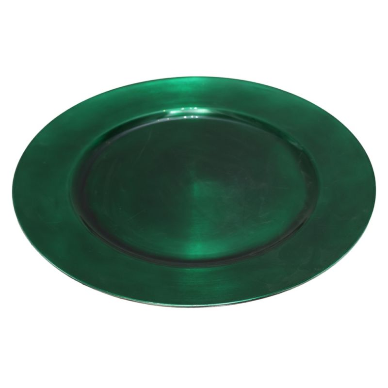 Mila decorative plate, PVC, green, Dia.33 cm | Megatek