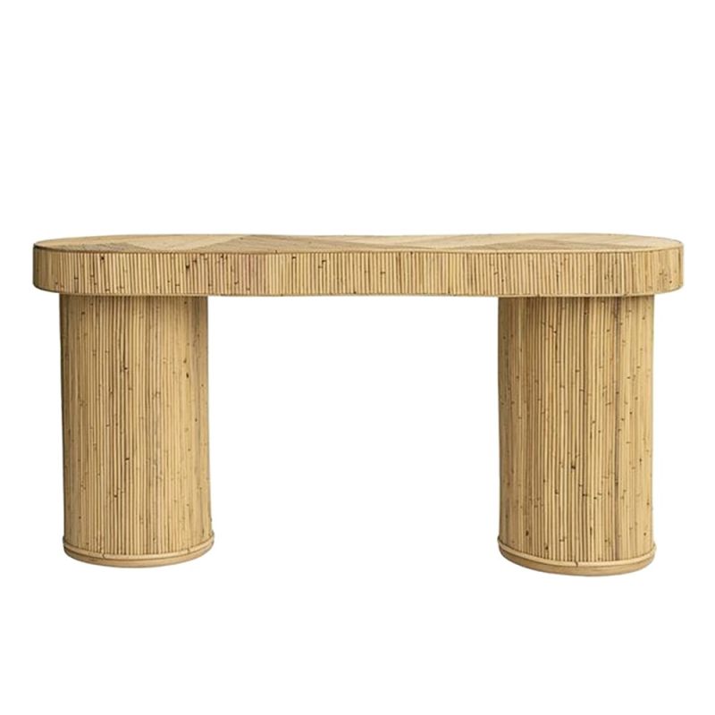 Console Kamboja, laminated rattan, natural brown, 45x150xH75