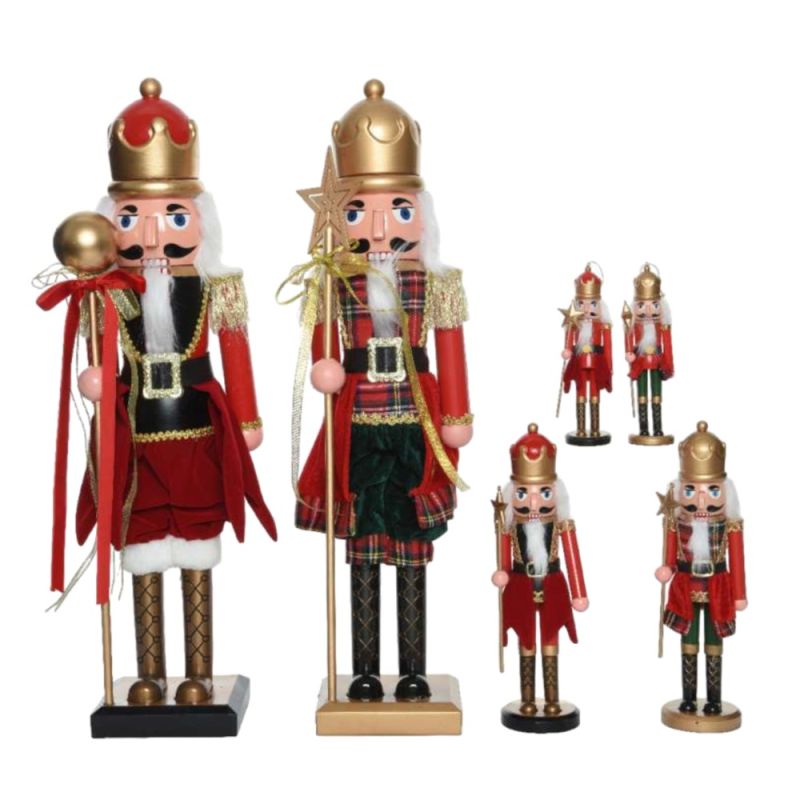 Decorative nutcracker, plastic, different colors, 6x5xH17 cm