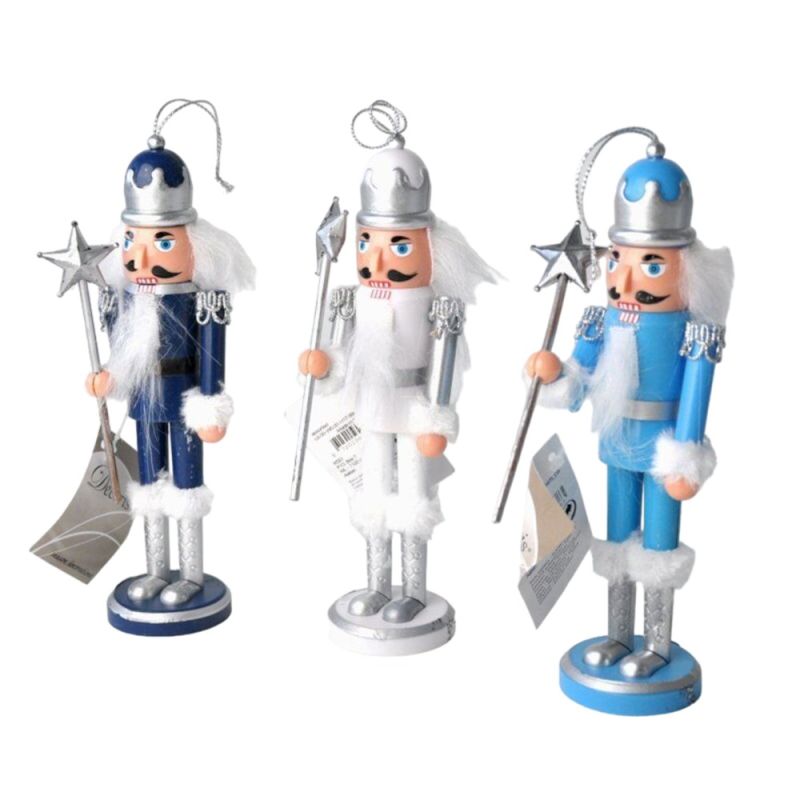 Decorative nutcracker, plastic, different colors, 8x7xH28 cm