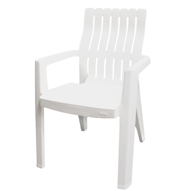Armchair Z Chair, plastic, white, 59x54xH88 cm | Megatek