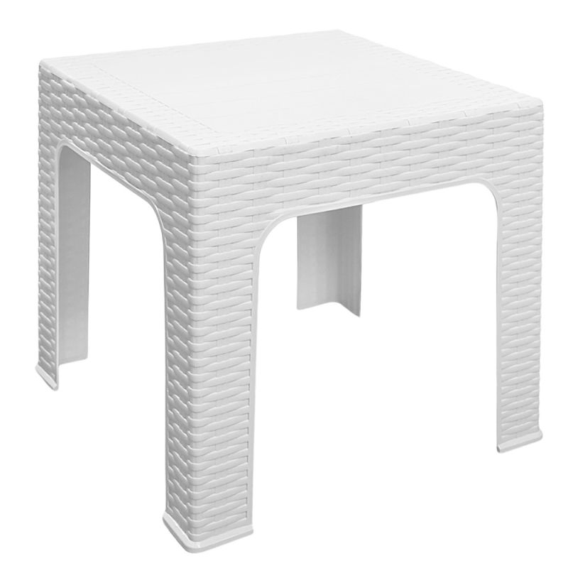 Small Rato table, plastic, white, 43x43x | Megatek