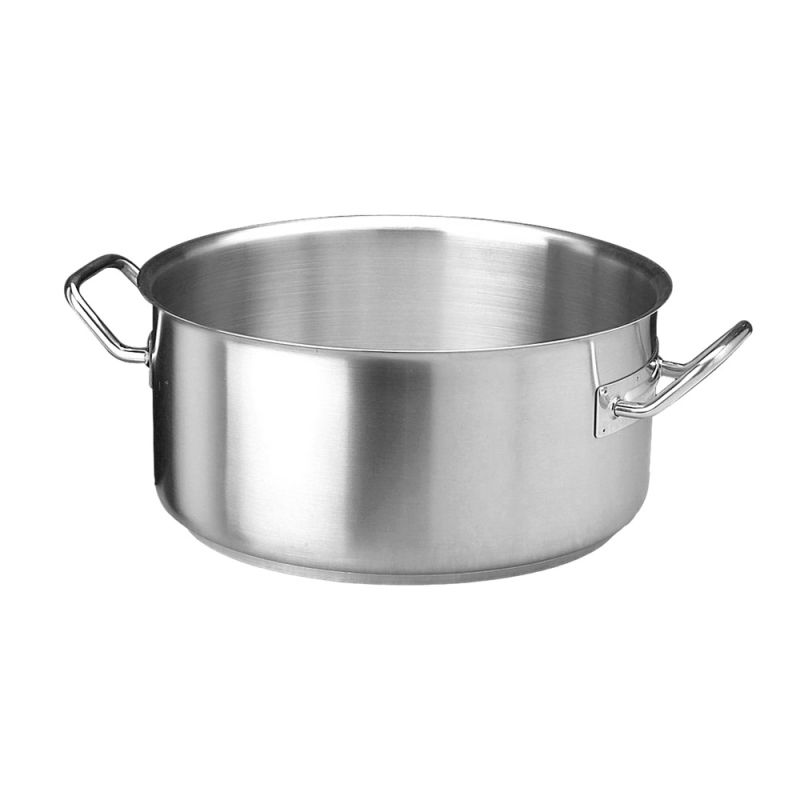 Tenxhere e cekët me induksion me dy doreza, inoks 18/10, arg