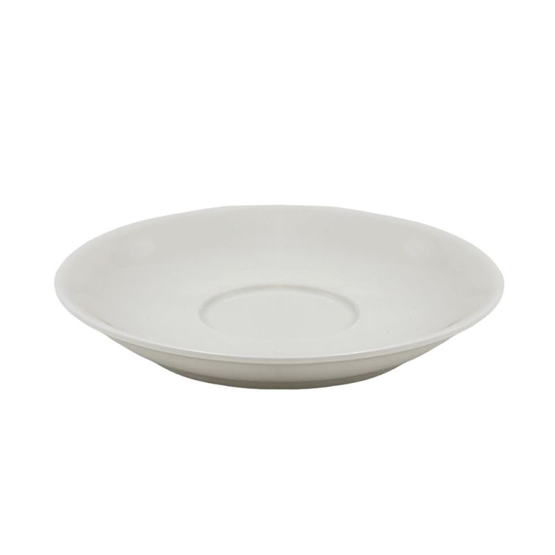 Coffee cup plate, ceramic, white, Dia.14.8 cm | Megatek
