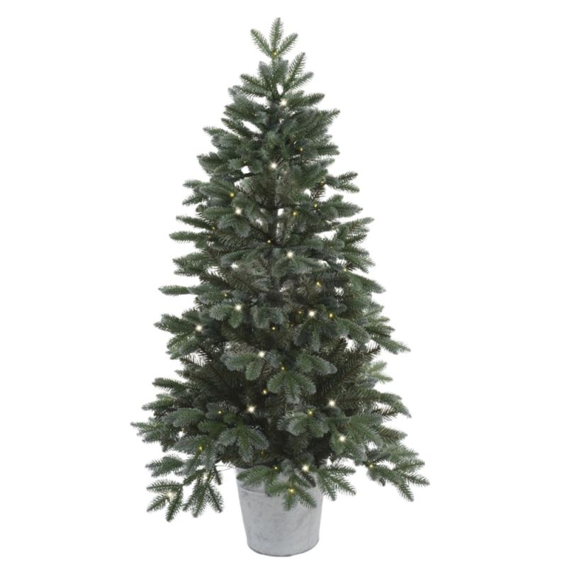 Peme dekoruese per festat e fundvitit me vazo, LED, PE, jesh