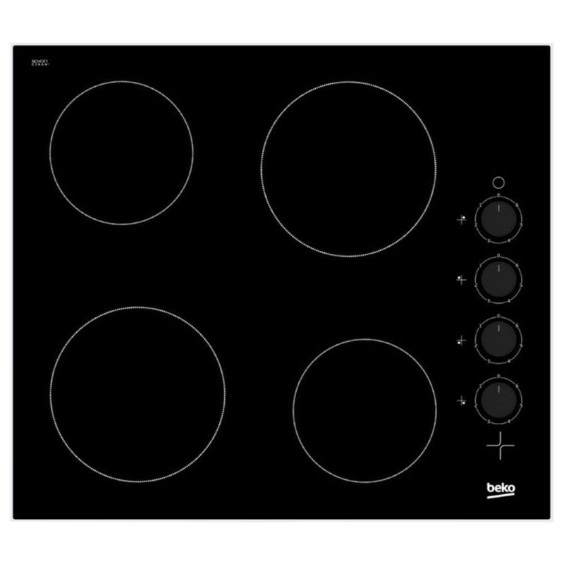 Beko HIC64102 Cooktop, 5800W power, tempered glass material,