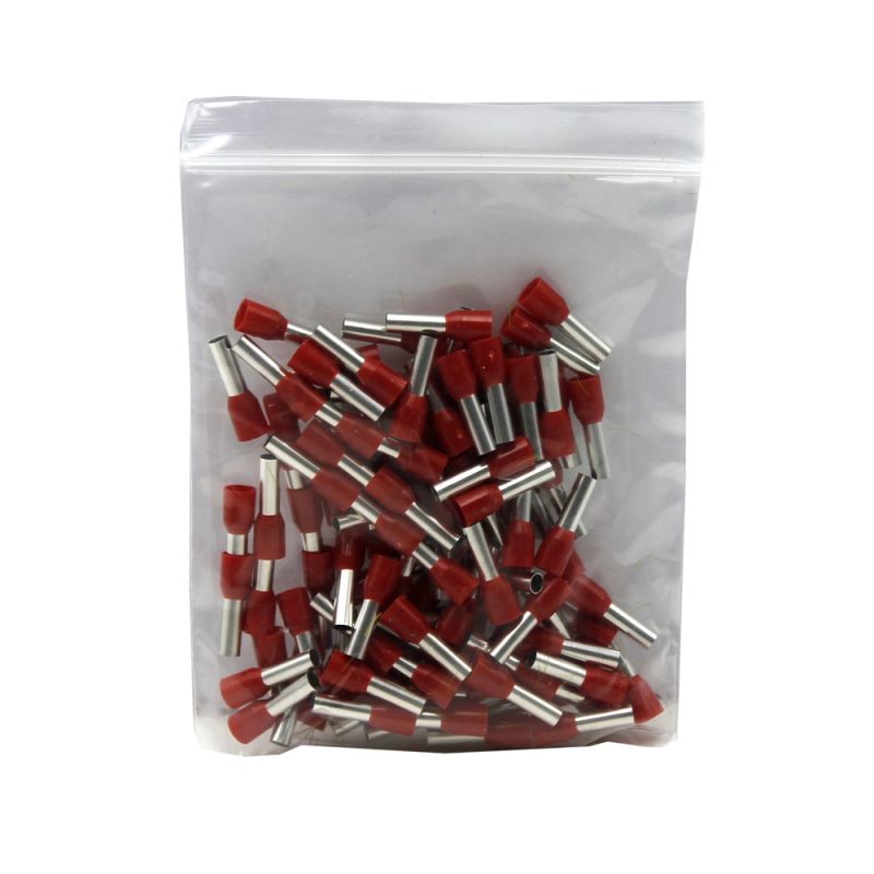 Insulated tube terminal, 4 mm², copper / plastic, 100 pcs
