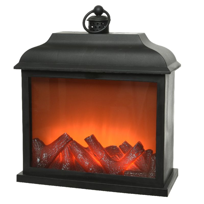 Decorative lighting, LED chimney, black, 3xC, 90 working hou