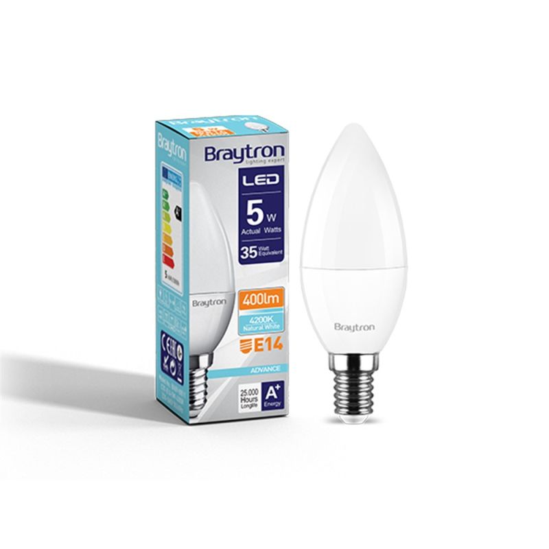 LED lamp BRAYTON, SMD, E14, 5W, 4000K, 400 lm, 220V-240V AC