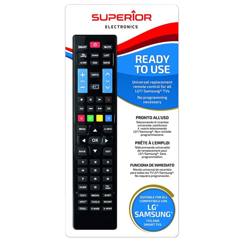 TV remote control, Superior, for LG/Samsung Smart, 2xAAA, 20