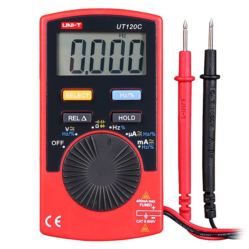 Digital multimeter, Unit-t, 600V AC/DC, 400mA AC/DC, 40 MΩ,