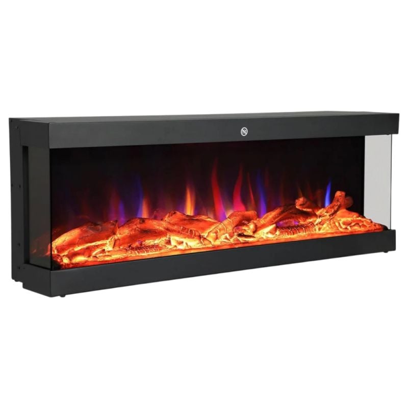 Electric fireplace, El Fuego, with flame effect, remote cont