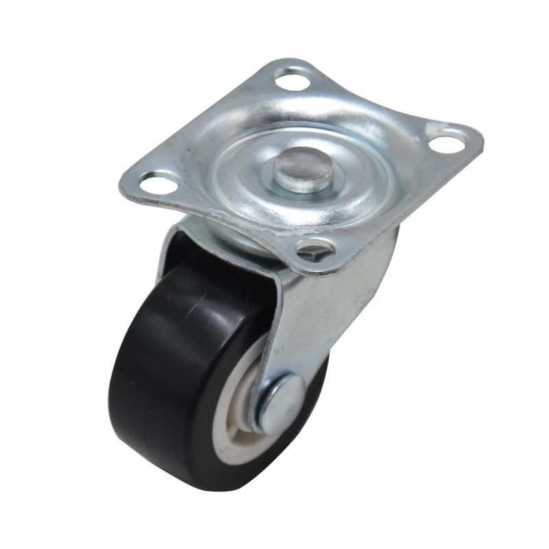 Black rotating wheel without brakes, Ø30mm | Megatek