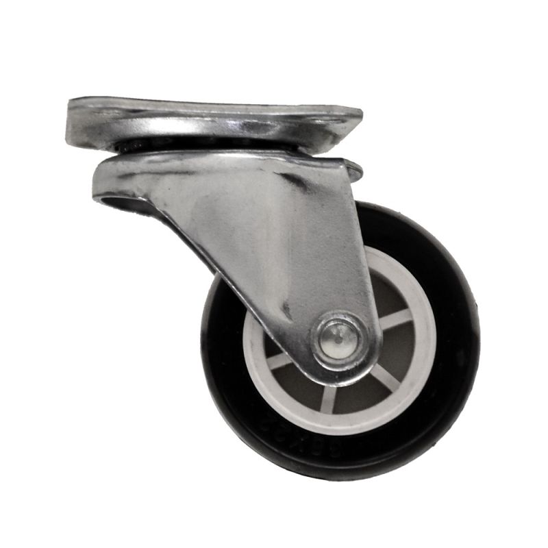 Black rotating wheel without brakes, Ø40mm | Megatek